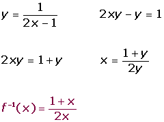 Ejercicios de funciones inversas o reciprocas | Superprof