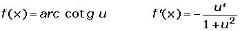 Derivada del arcocotangente | Superprof
