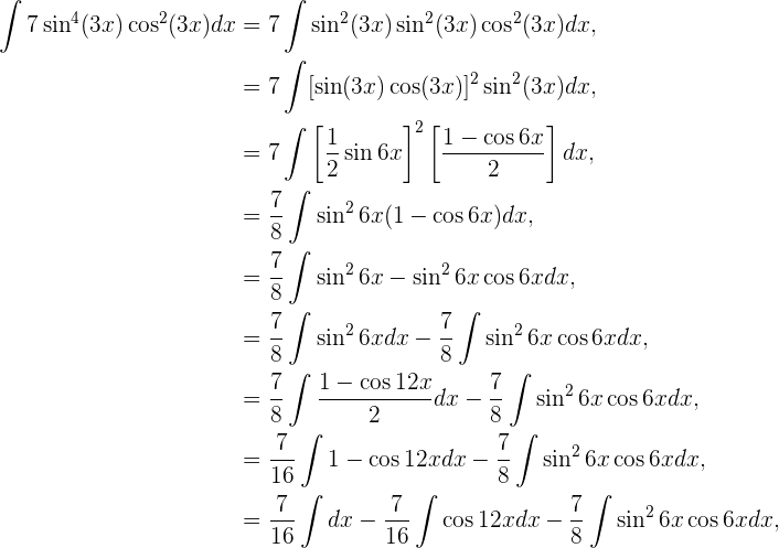 Ejercicios resueltos de integrales tipo seno y coseno