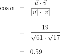 Angulo de dos vectores | Superprof