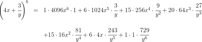 Ejercicios interactivos de numeros combinatorios y del binomio de Newton