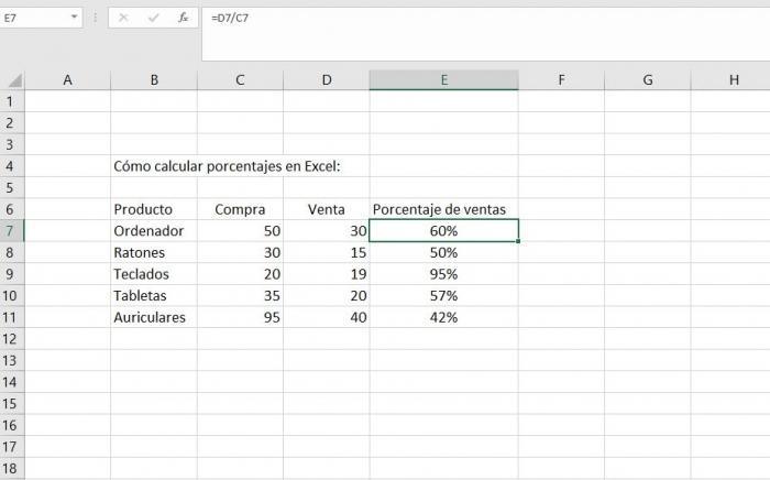 ¿Cómo Sacar Porcentajes en Excel? | Superprof