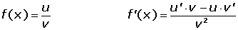 derivada de un cociente - Diccionario de Matemáticas | Superprof