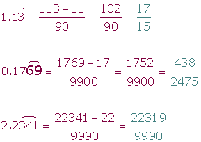 fracción generatriz - Diccionario de Matemáticas | Superprof