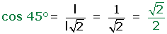 tangente de 45º - Diccionario de Matemáticas | Superprof