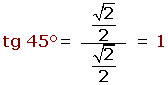 tangente de 45º - Diccionario de Matemáticas | Superprof
